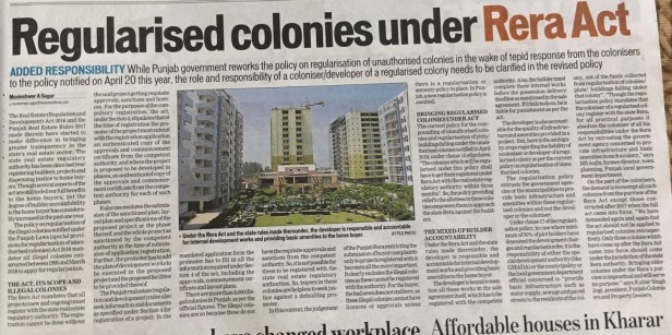 Regularisation of unauthorised Colonies in Punjab and RERA – Latest ...